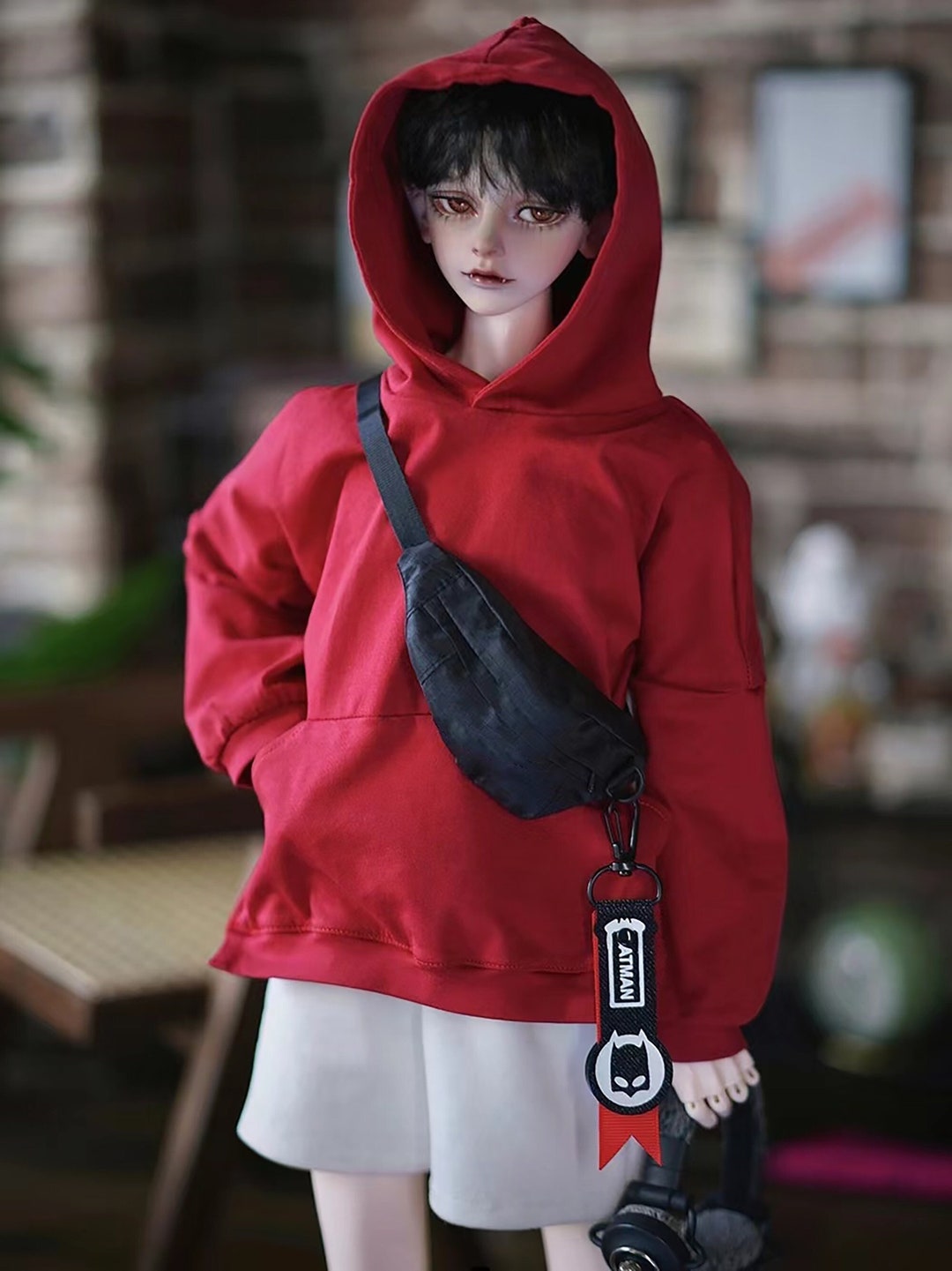 BJD in Stock Sd17-73cm Hoodie Red/ Pink/ Ginger Street Style - Etsy