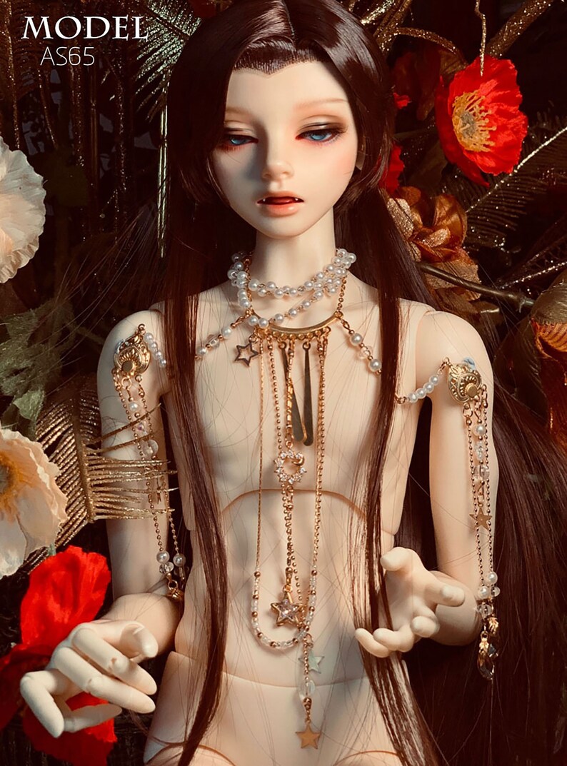 BJD Accessories Necklace Earrings Set 14k Pearls Jewellery 1/3 - Etsy