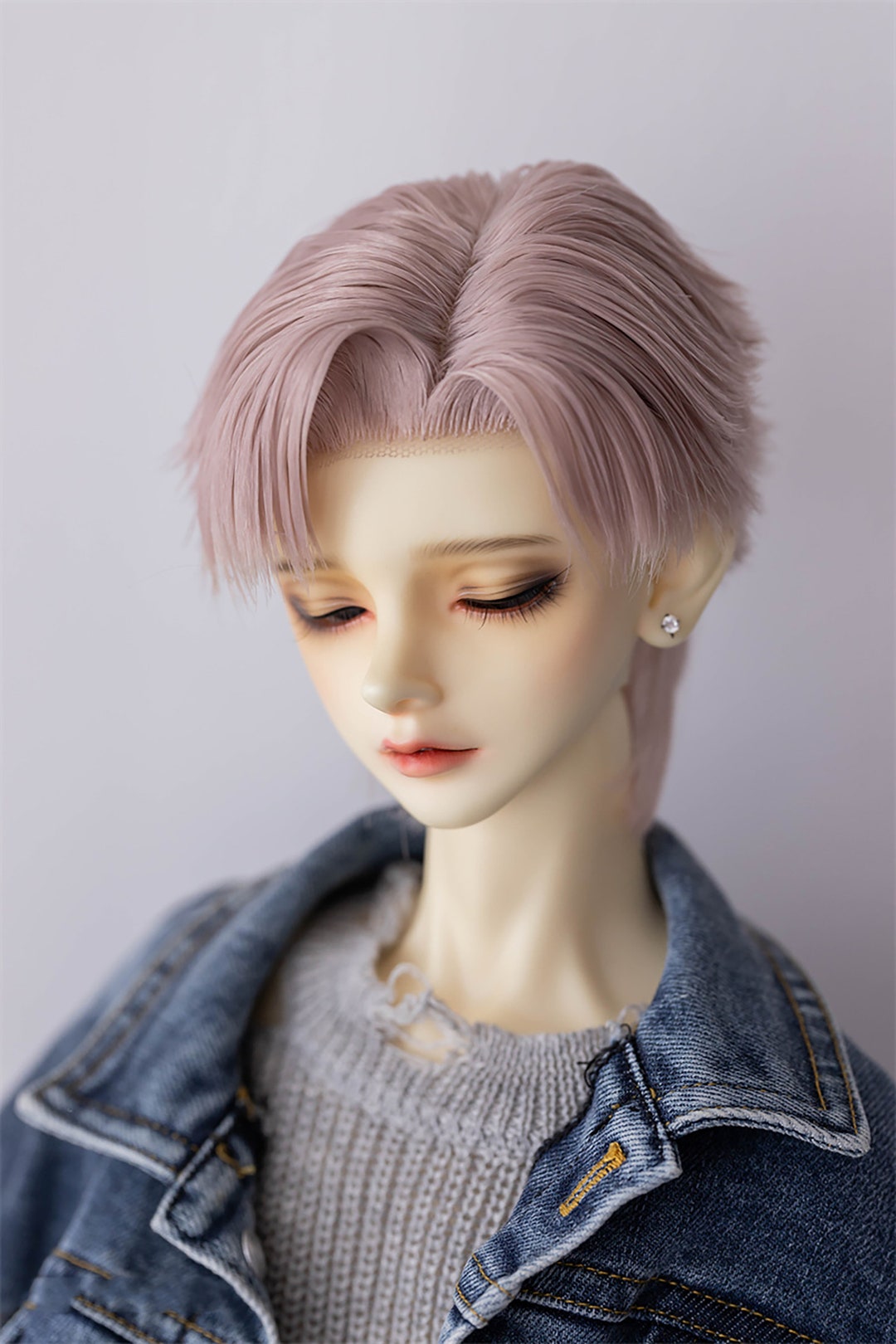 BJD 1/3 Wigs Preorder Glued Short Hair Brown Blonde Light Purple 22 ...