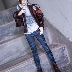 BJD Pilot Jacket Customised 1/3 SD13 SD17 70cm PU Leather - Etsy