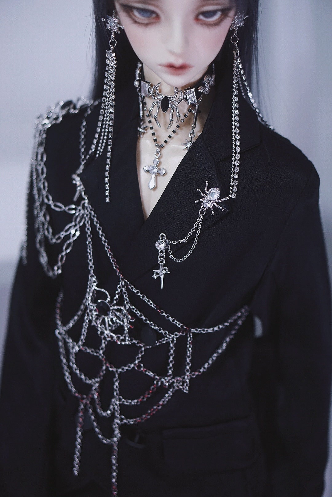 BJD Accessories Preorder 1/4 1/3 68cm ID75 Choker Body Chain Earrings ...