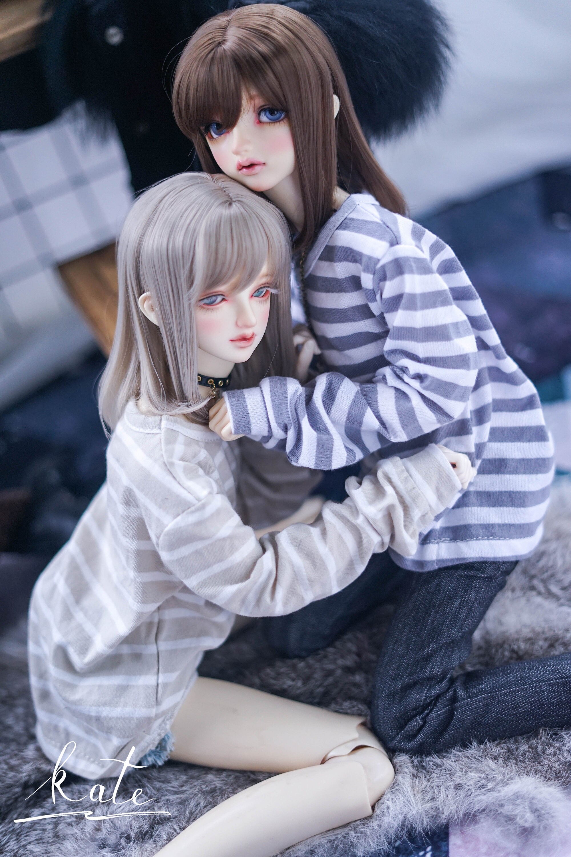 BJD Customize Striped Shirt Khaki/grey 1/4 1/3 ID75 EID 5th HID Llt - Etsy