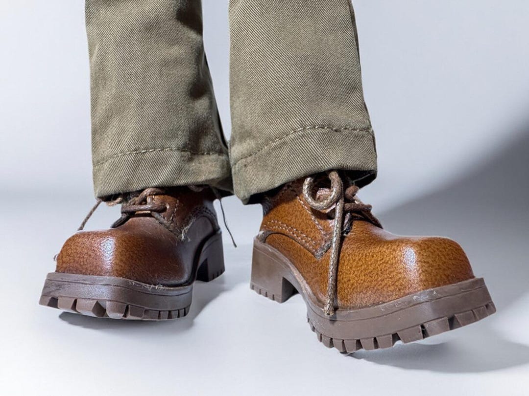 1/4 ID75 70cm in Stock Derby Shoes Lace-ups Leather Dress Shoes BJD ...