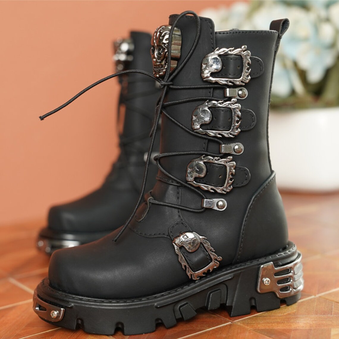 BJD 70cm SSDF Boots in Stock Punk Black Shoes - Etsy
