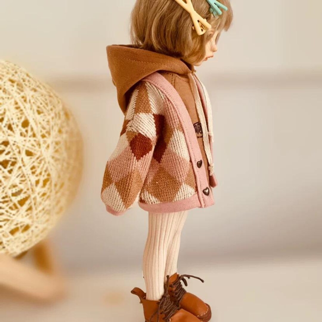 1/6 in Stock Winter Cardigan Hoodie Slim Pants Top Clothes Set Outfit ...