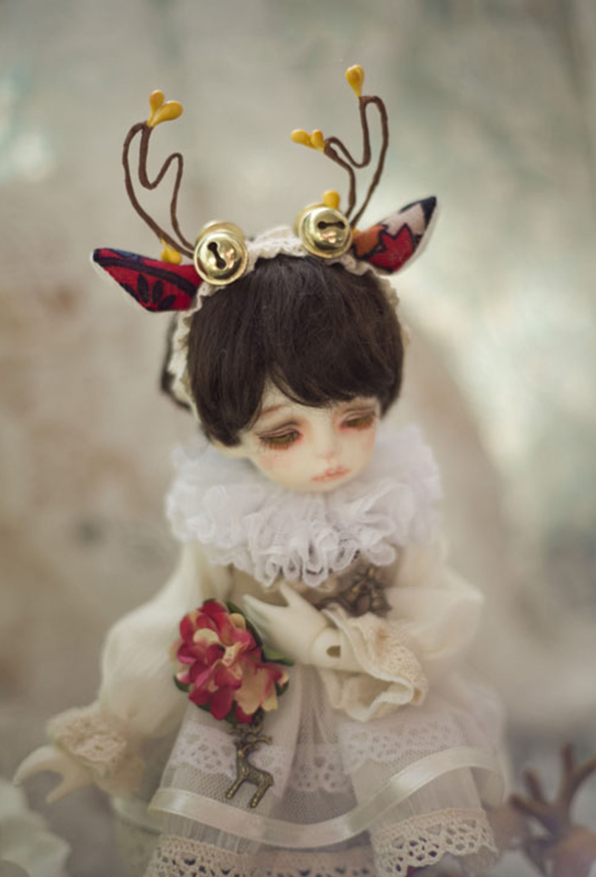 BJD 1/6 YOSD Fawn Dresses Sets Deer Christmasskirts Headband - Etsy