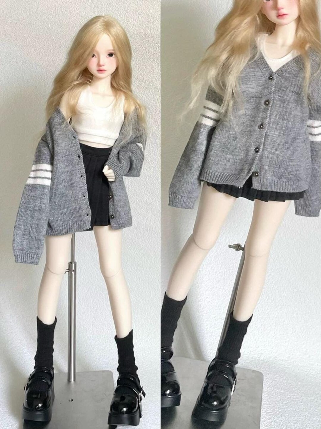 1/4 in Stock Cardigan+ Pleated Skirt+ Camisole Clothes Set BJD Msd Mdd ...