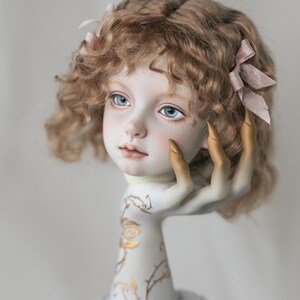 BJD in Stock 1/4 Wigs Mohair Curly Hair Blonde Milky Latino Perm 17.5 ...