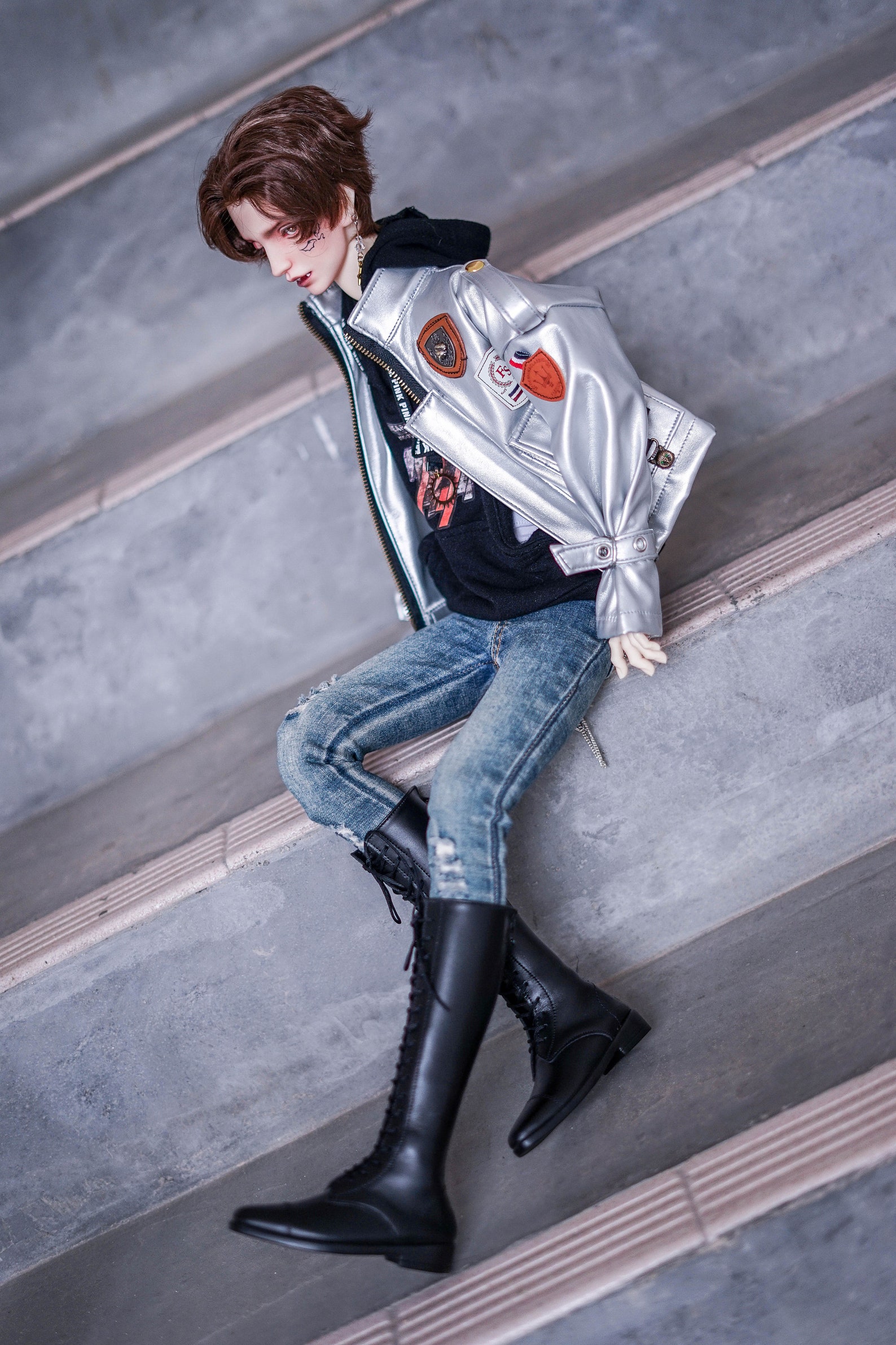 BJD Pilot Jacket Customised 1/3 SD13 SD17 70cm PU Leather - Etsy