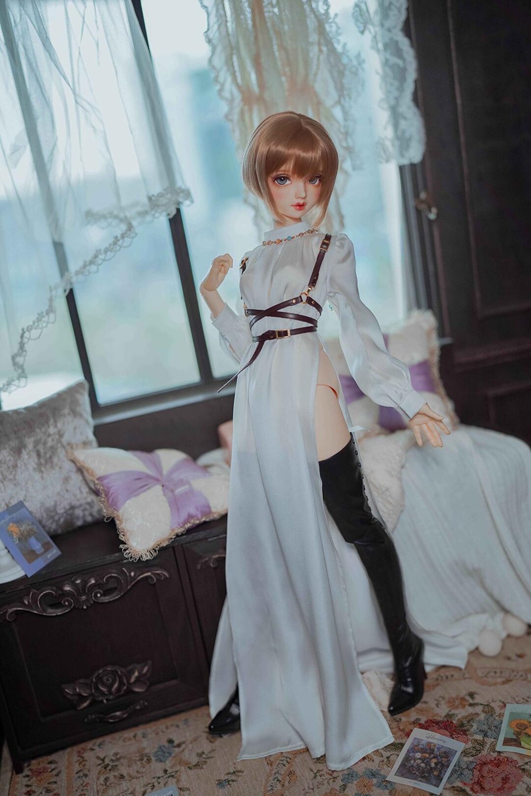 1/4 1/3 SD17 Id75 Preorder Harness Belt Restraint Silky Long Dress BJD Accessories Dd - Etsy