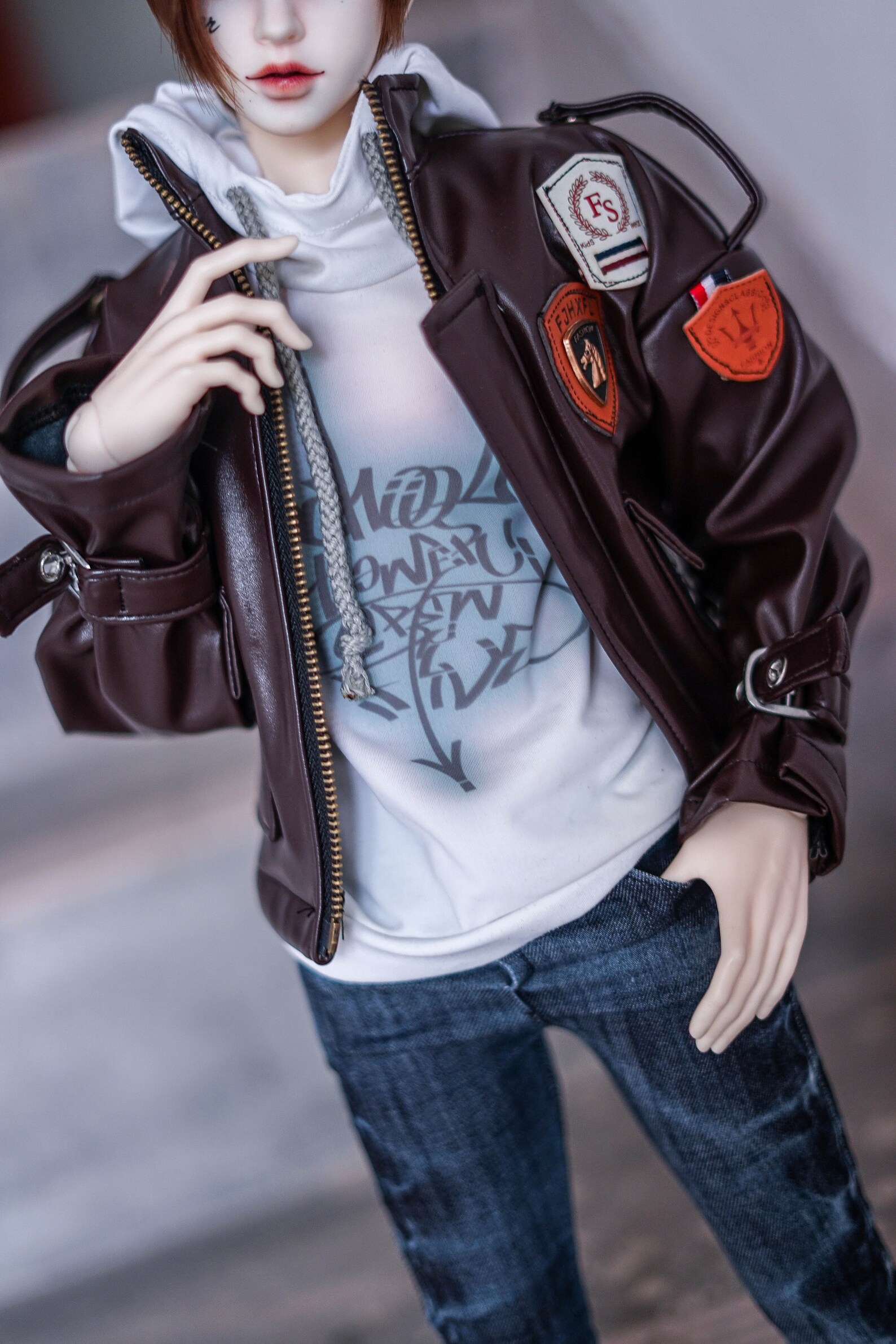 BJD Pilot Jacket Customised 1/3 SD13 SD17 70cm PU Leather - Etsy