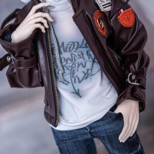 BJD Pilot Jacket Customised 1/3 SD13 SD17 70cm PU Leather - Etsy