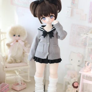 1/6 1/4 in Stock Knitted Cardigan JK Uniform School Msd Mdd Yosd BJD ...