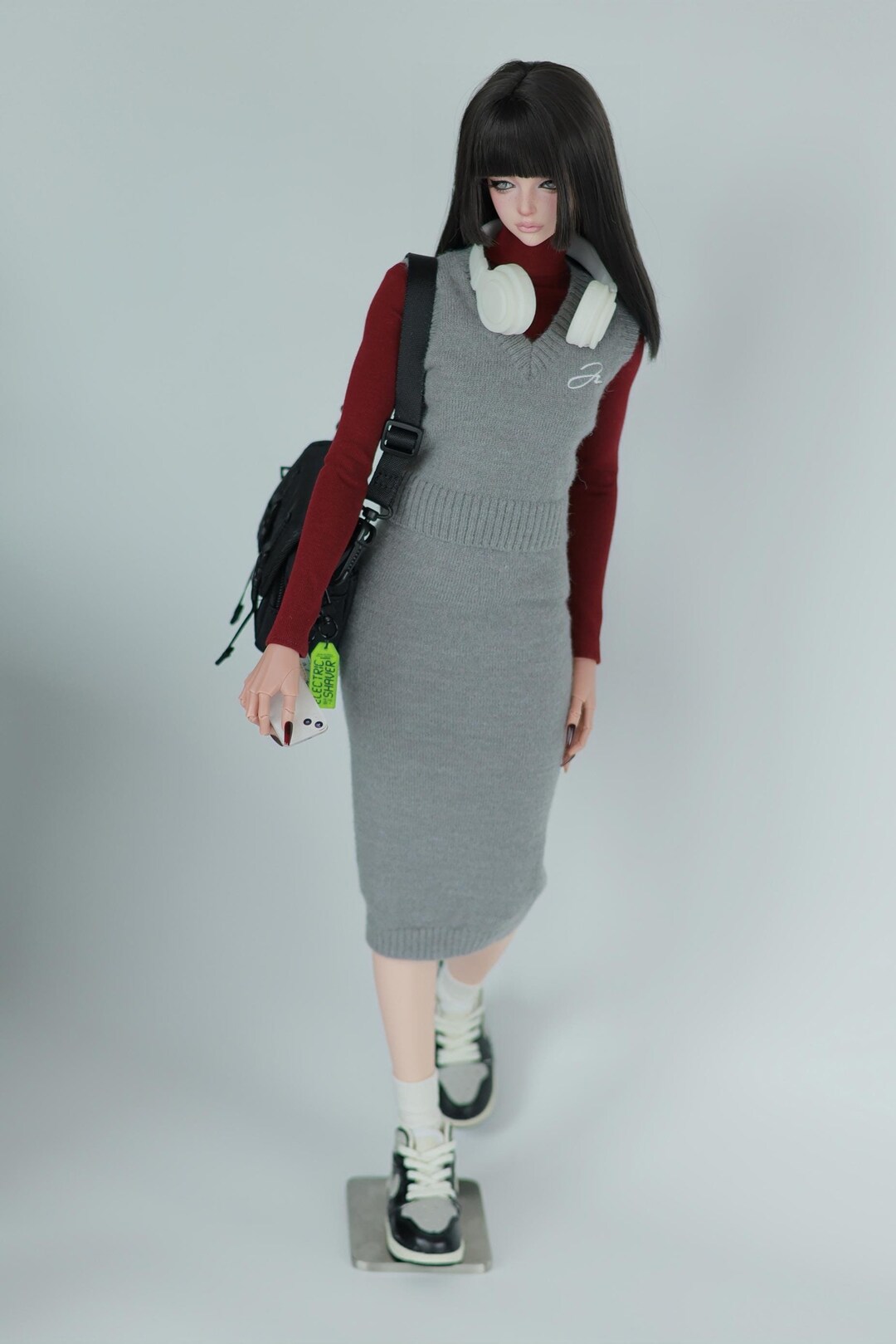 1/3 Preorder Woollen Vest+ A Line Skirt Knit Formal Clothes Set Bjd ...