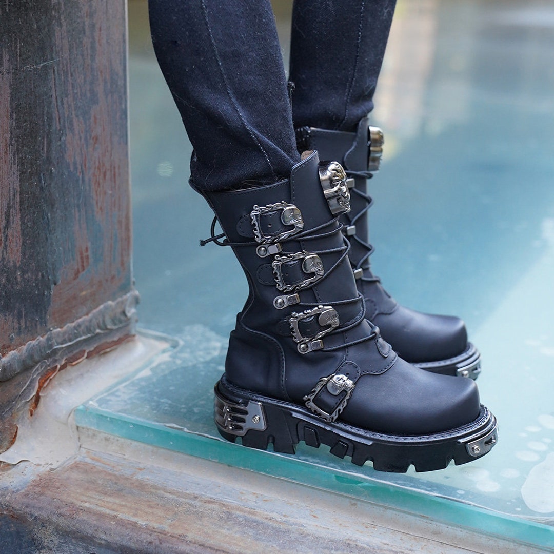 BJD 70cm SSDF Boots in Stock Punk Black Shoes - Etsy