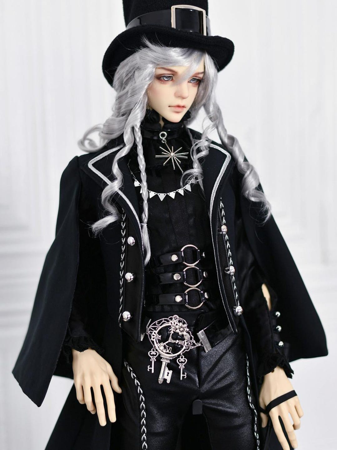 1/3 70cm 75cm Customized Retro Duke Suits Set Magician Top Hat BJD HID ...