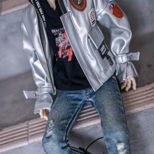 BJD Pilot Jacket Customised 1/3 SD13 SD17 70cm PU Leather - Etsy