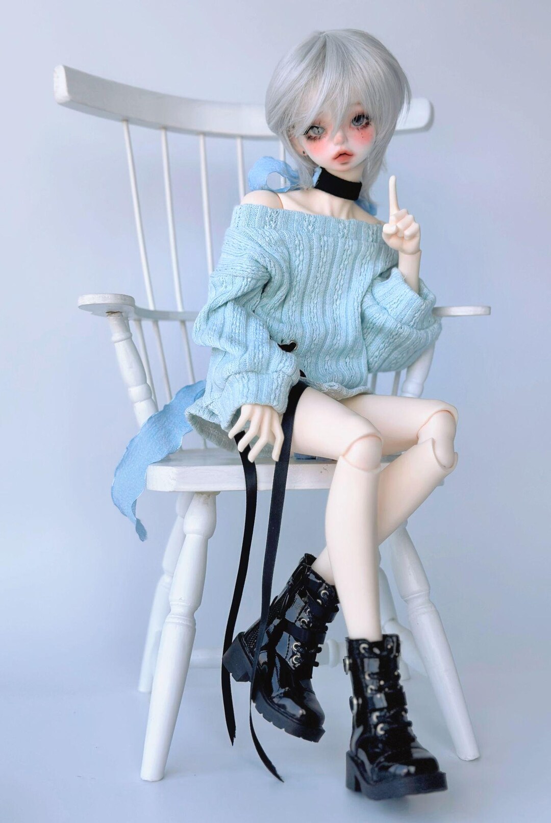 1/4 in Stock Knit off Shoulder Sweater Outfits BJD Knot Choker Mdd Msd ...