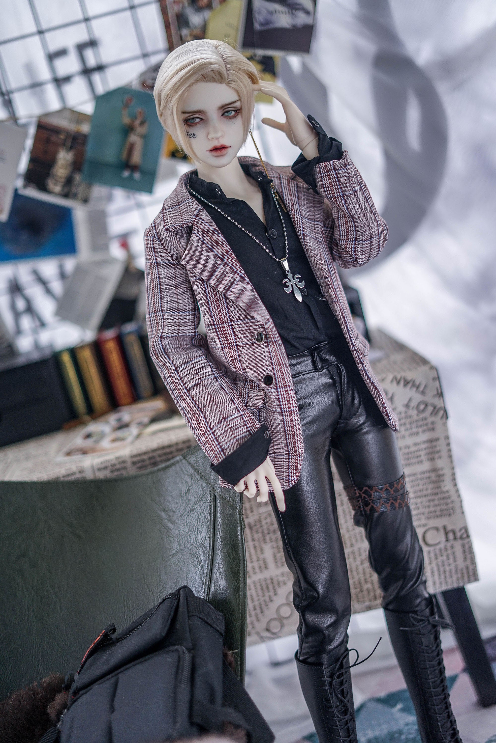 BJD Blazer SD17 SD13 MSD 1/4 Checked Jacket 70cm Customize | Etsy