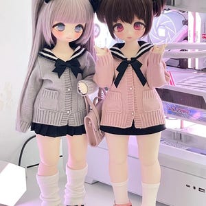 1/6 1/4 in Stock Knitted Cardigan JK Uniform School Msd Mdd Yosd BJD ...