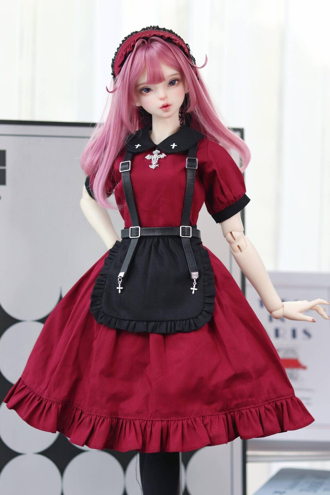 1/3 in Stock Maid Dress Set+ Apron+ Hairband+ Petticoat Girls Clothes ...