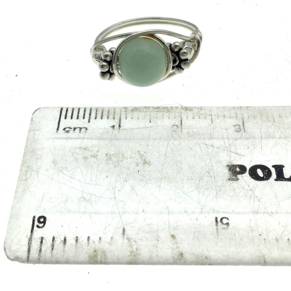 Sterling Silver Pale Blue Amazonite Wrap Ring Healing - Etsy