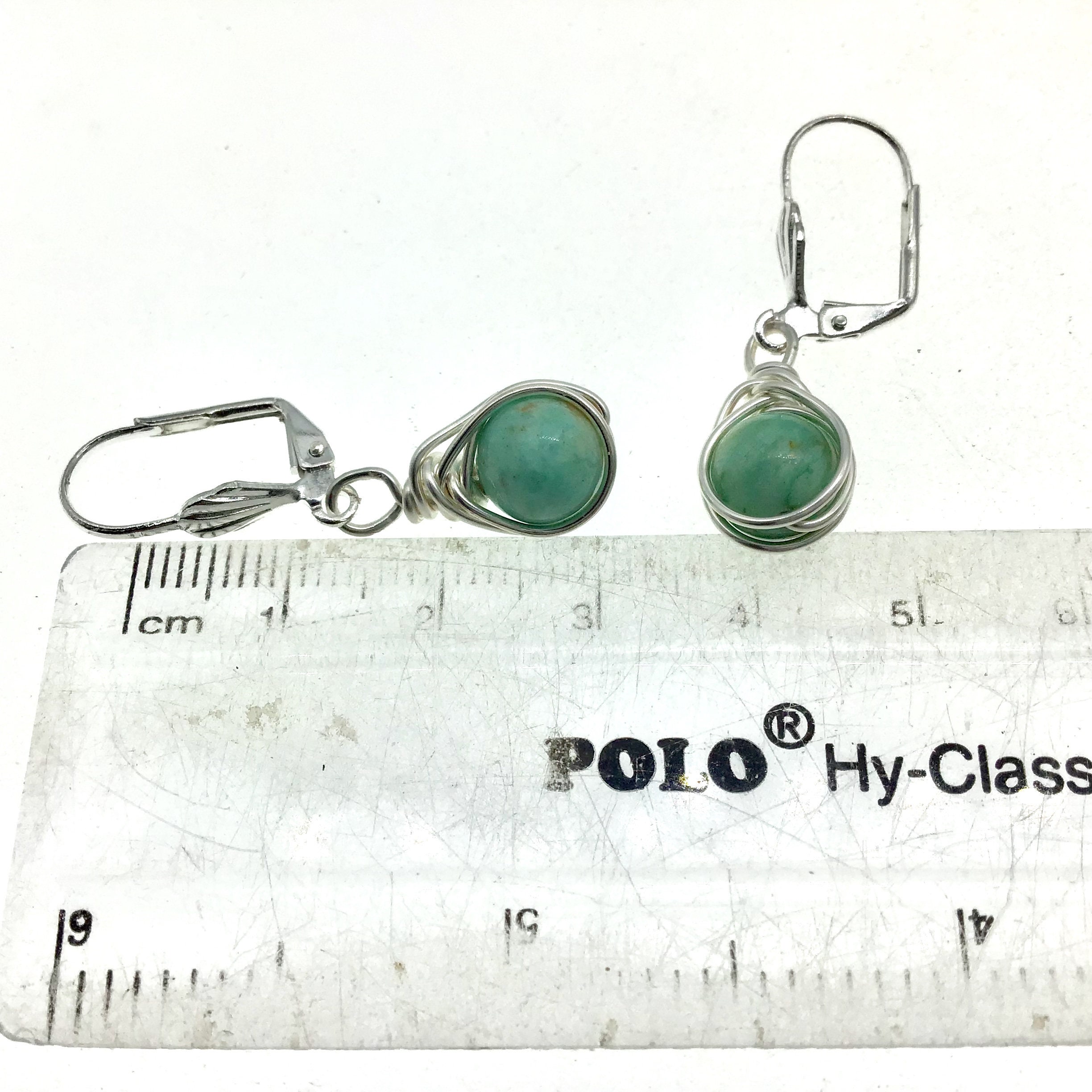 Silverplate Peruvian Turquoise, Leverback Earrings, Gift for Boho Style ...