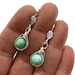 Silverplate Peruvian Turquoise, Leverback Earrings, Gift for Boho Style ...