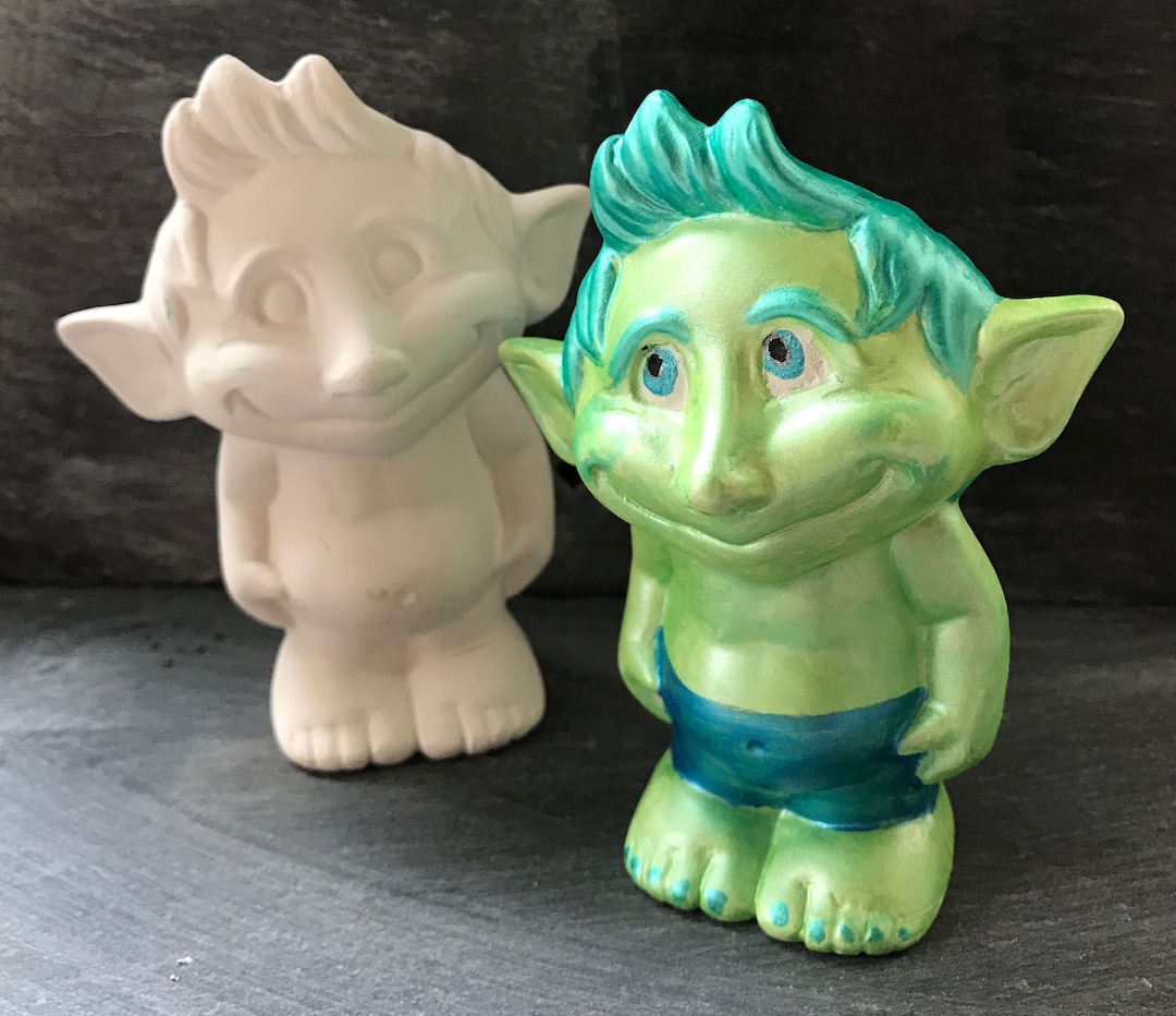 Lucky Troll, Leprechaun Ceramic Figure, Paint Your Own Ceramics ...
