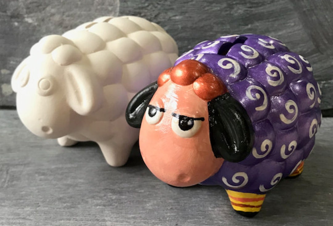 Sheep Money Box, Paint Your Own Pottery Take Away, May Birthday, Child ...