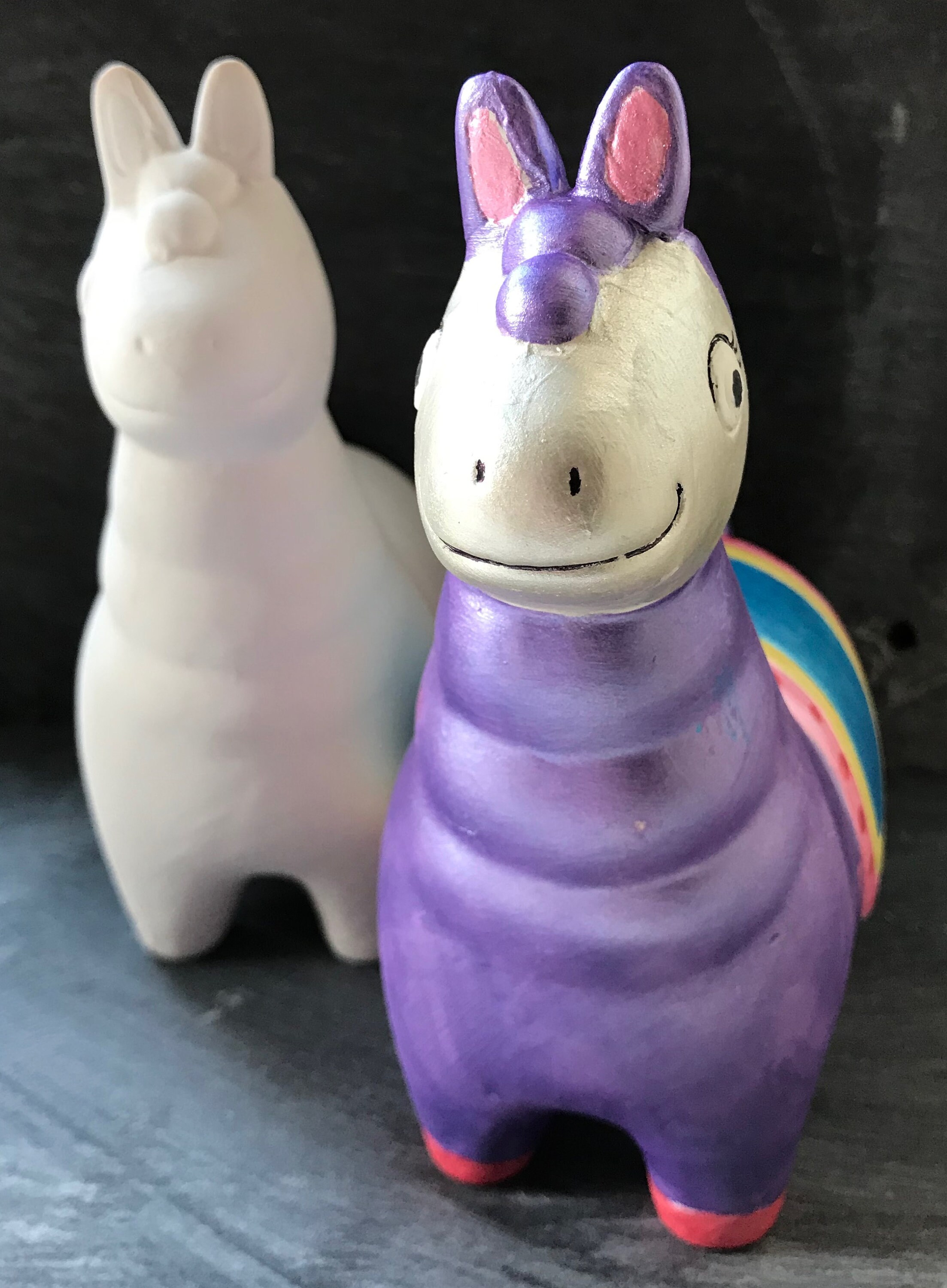 Llama money box, paint your own pottery craft kit, child's gift idea ...