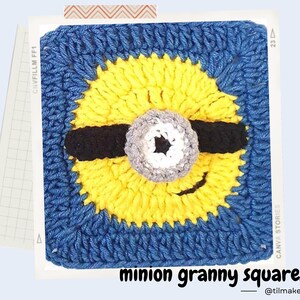 Amigurumi Pattern 4 in 1 Minion Granny Squares - Etsy