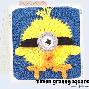 Amigurumi Pattern 4 in 1 Minion Granny Squares - Etsy