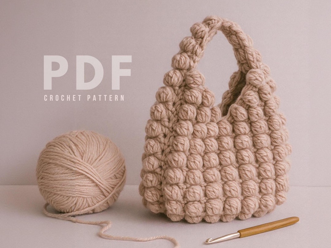 Crochet Bobble Bag Pattern: Easy DIY Bon Bon Handbag (PDF) - Etsy