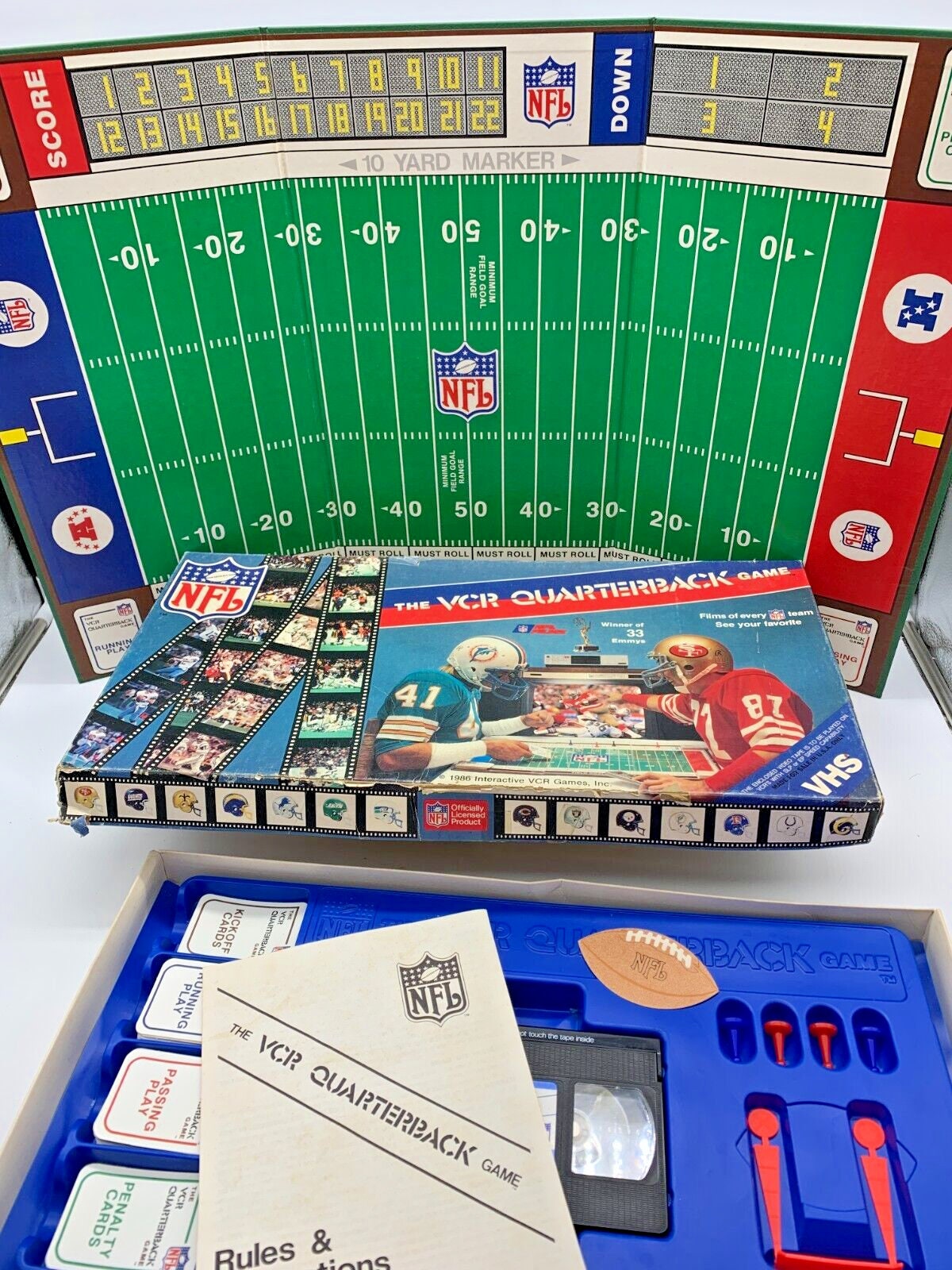 1986 NFL VCR VHS Quarterback Game Complete Untested National Football ...