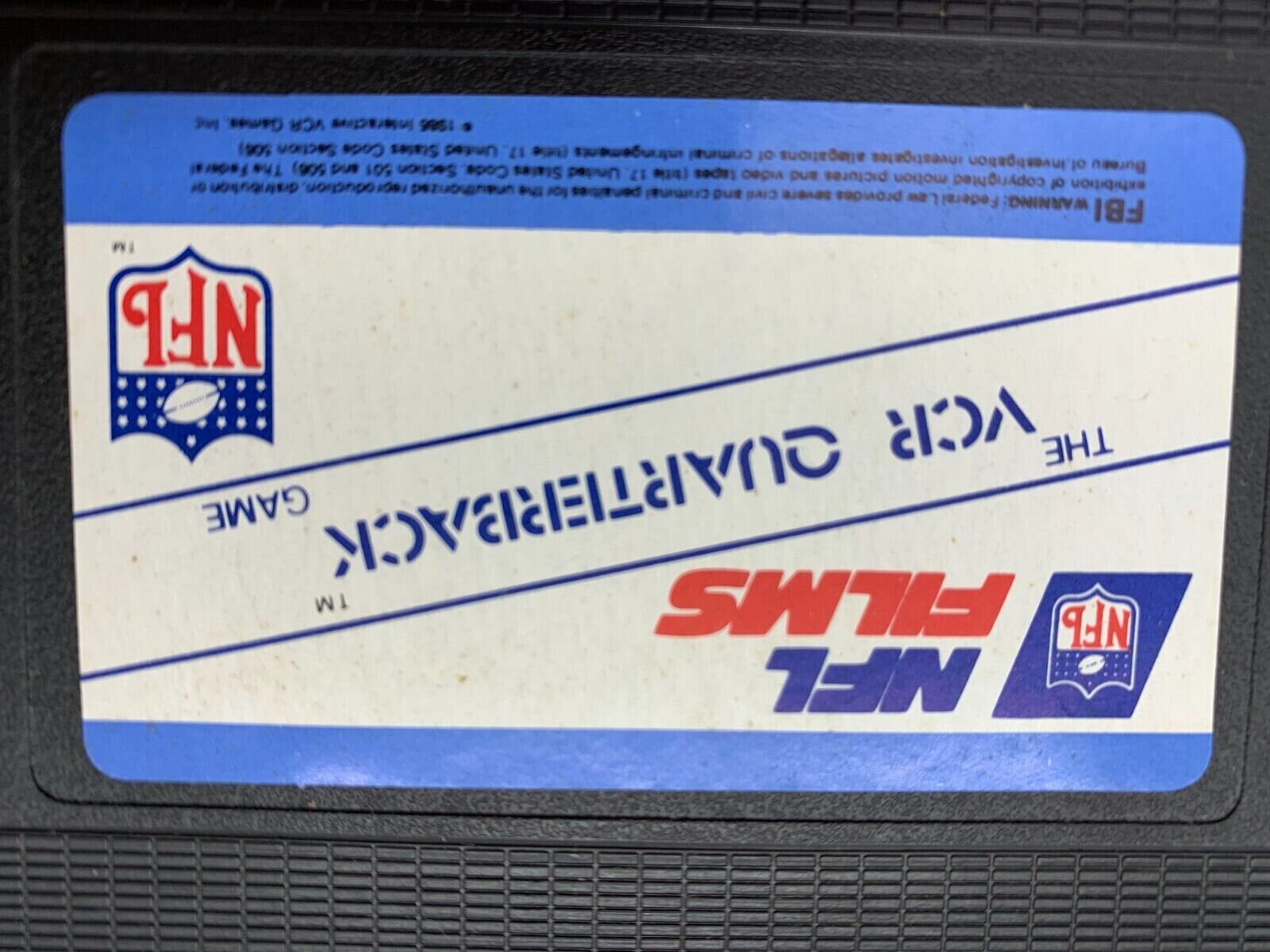 1986 NFL VCR VHS Quarterback Game Complete Untested National Football ...