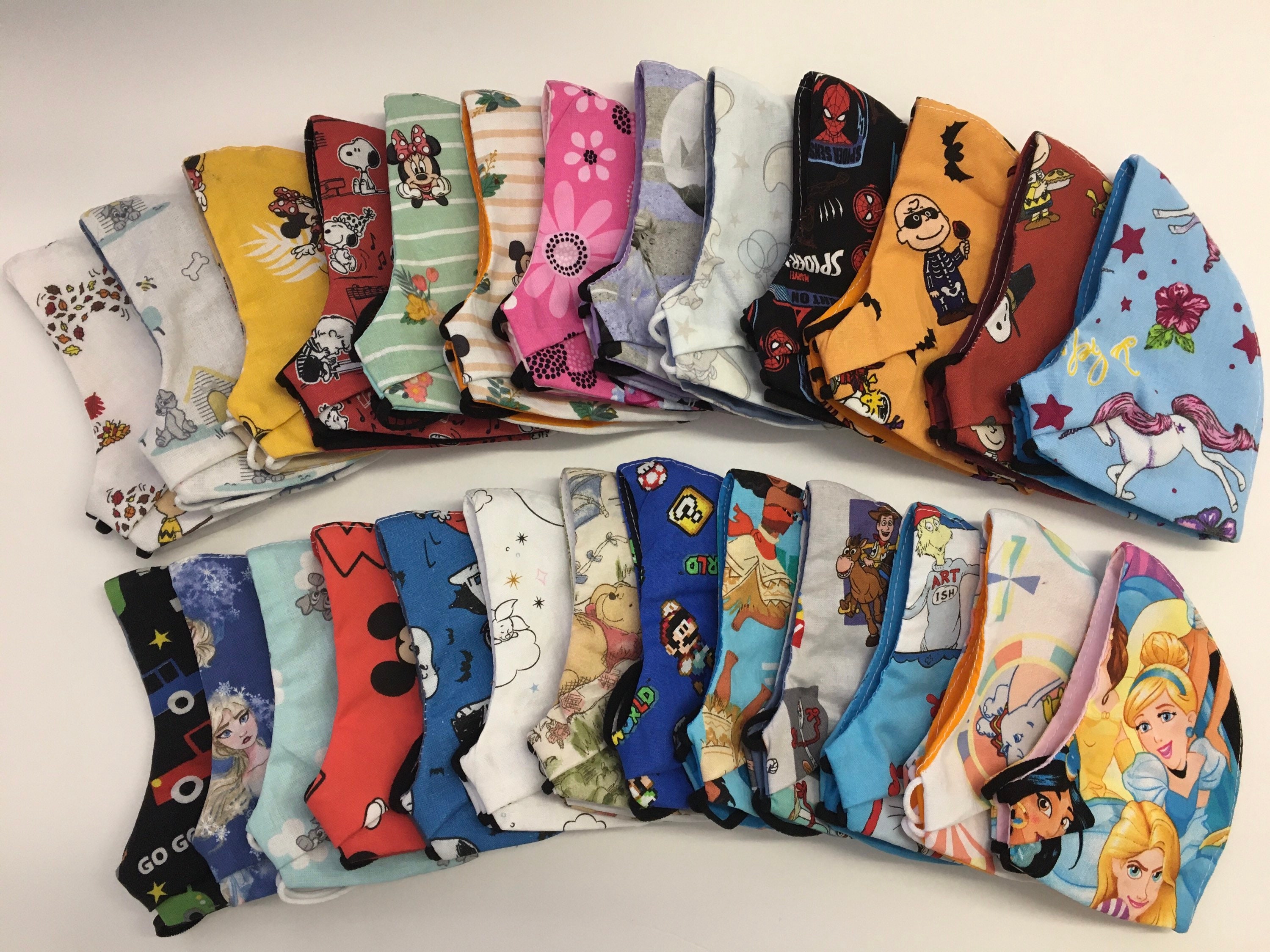 Reusable Cartoon Face Masks - Etsy