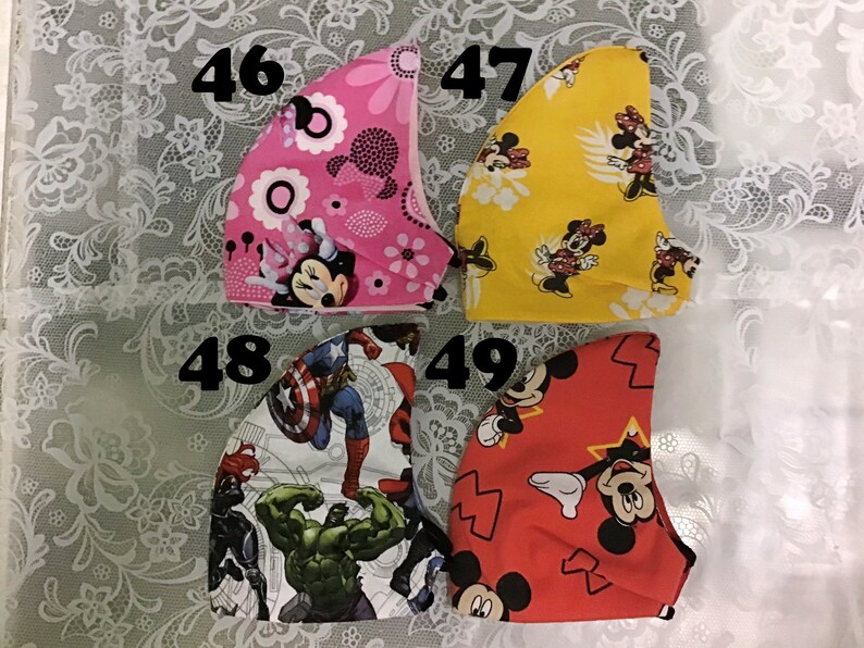 Reusable Cartoon Face Masks | Etsy