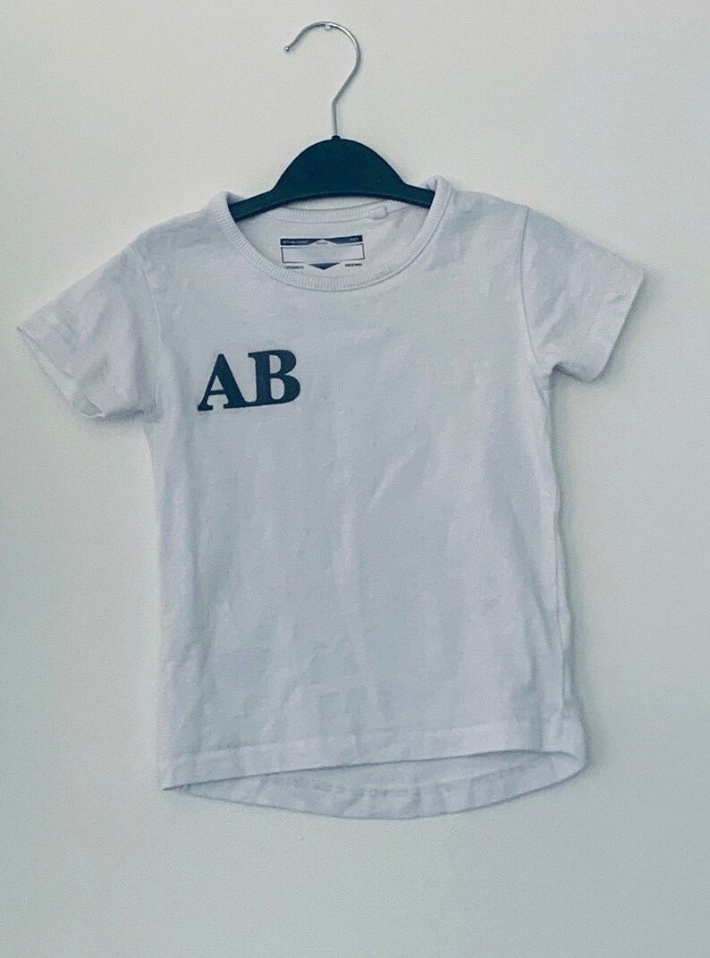 Personalised Initials T-shirt - Etsy