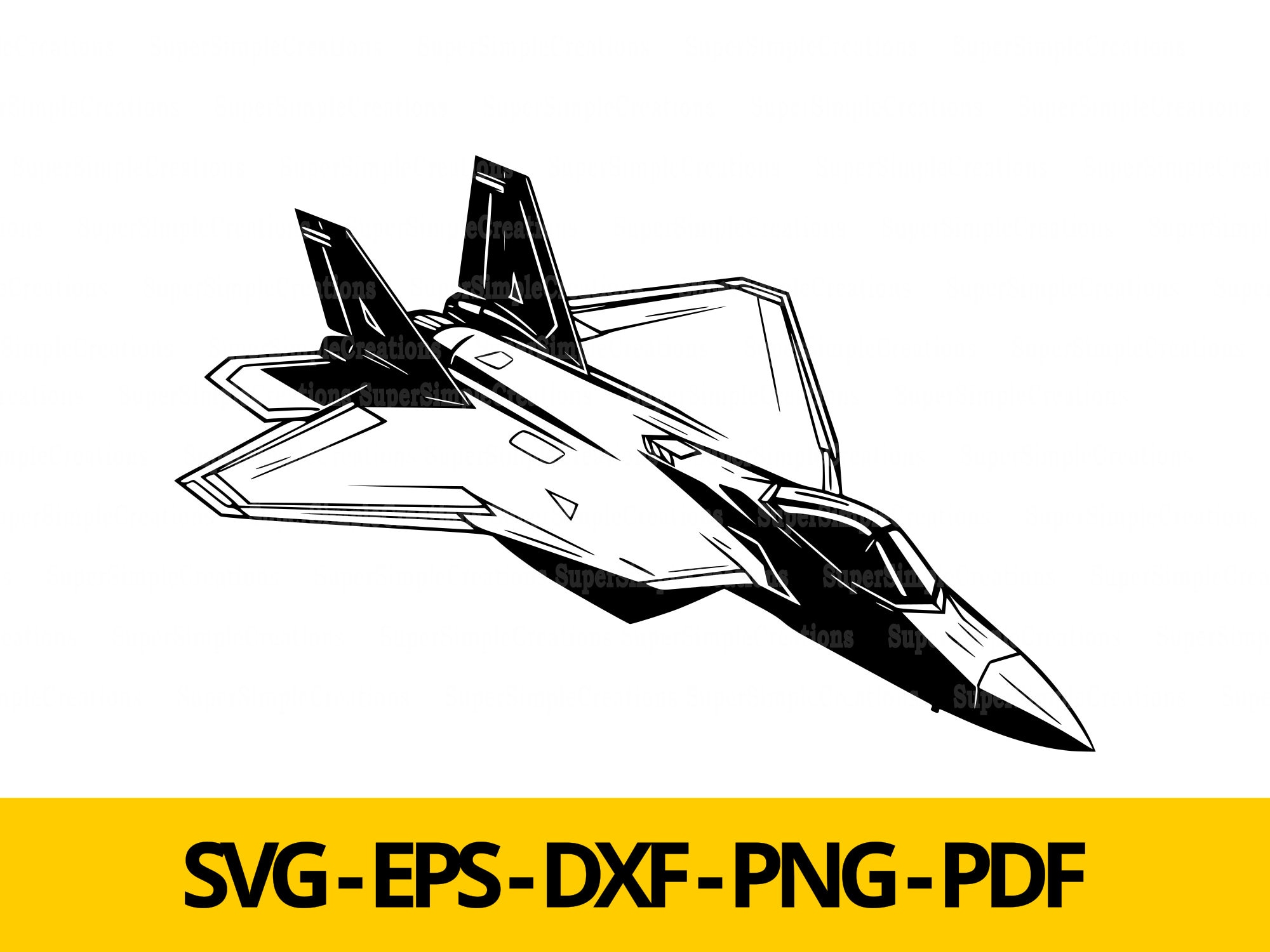F-22 Fighting Raptor Svg, Eps, Dxf and Png | Warbird Svg| Vector Image ...
