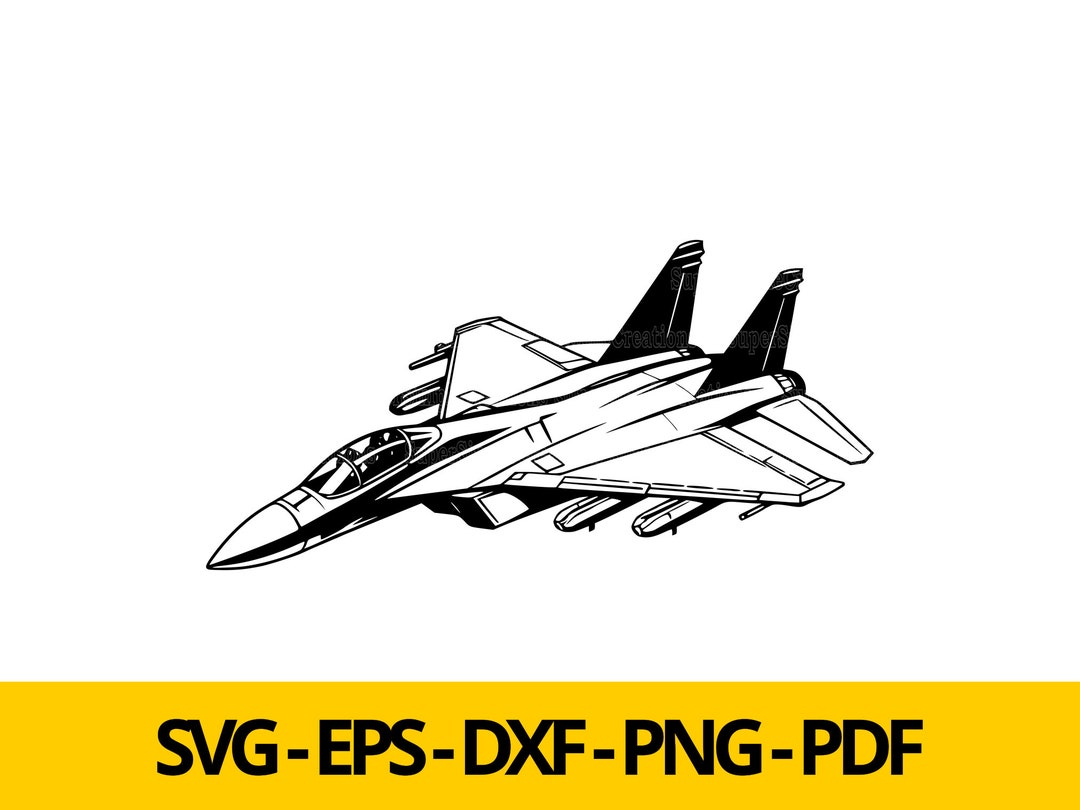 F-14 Tomcat Fighter Jet Svg, Eps, Dxf and Png | Warbird Svg| Vector ...