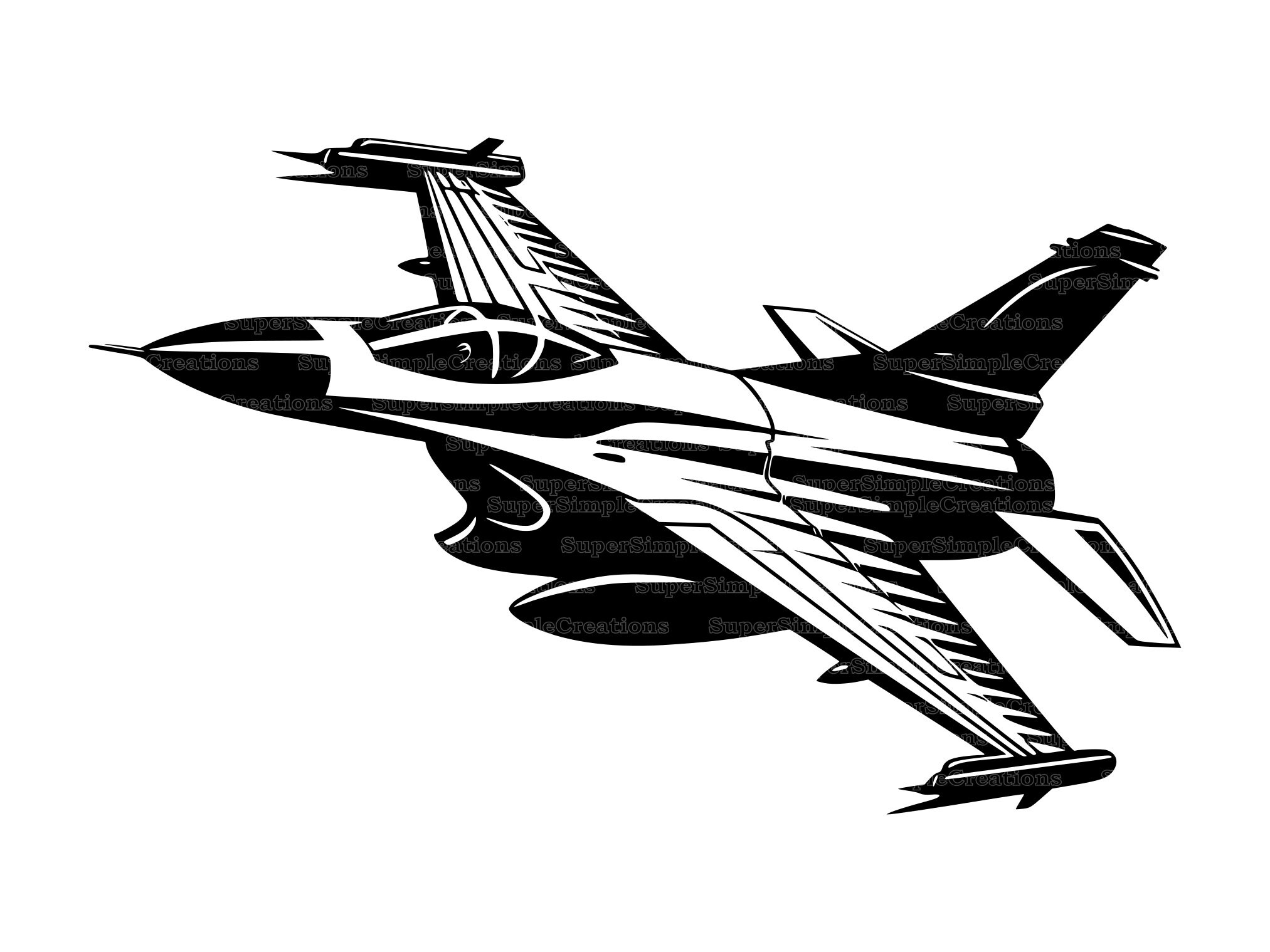 F-16 Fighting Falcon Svg, Eps, Dxf and Png | Warbird Svg| Vector Image ...