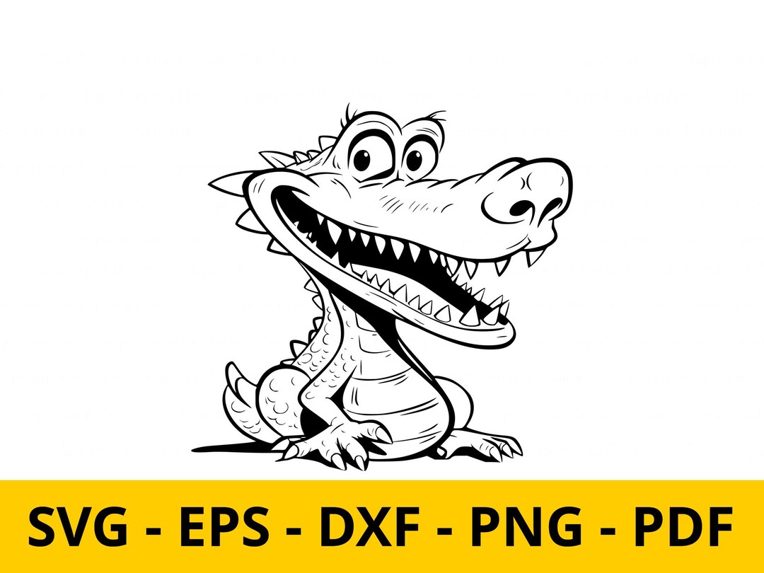 Corcodile Vector Design Svg Clipart Digital Download T-shirt Design ...