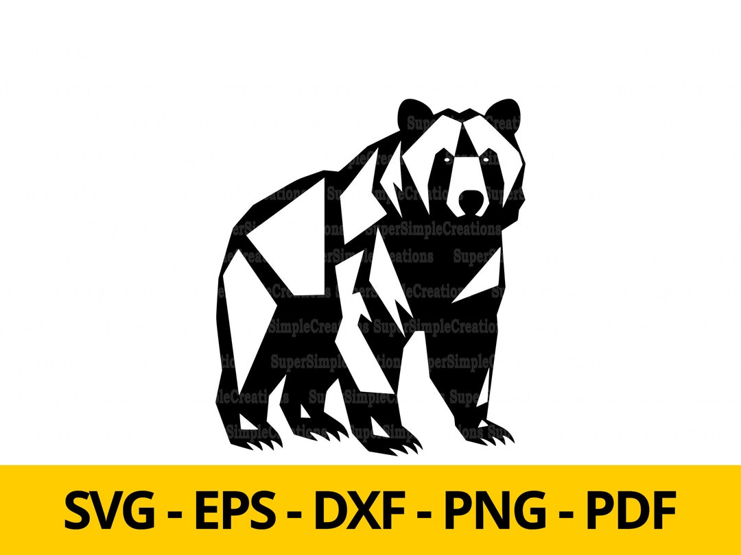 Bear Vector Design Svg Clipart Art Digital Download T-shirt Design ...
