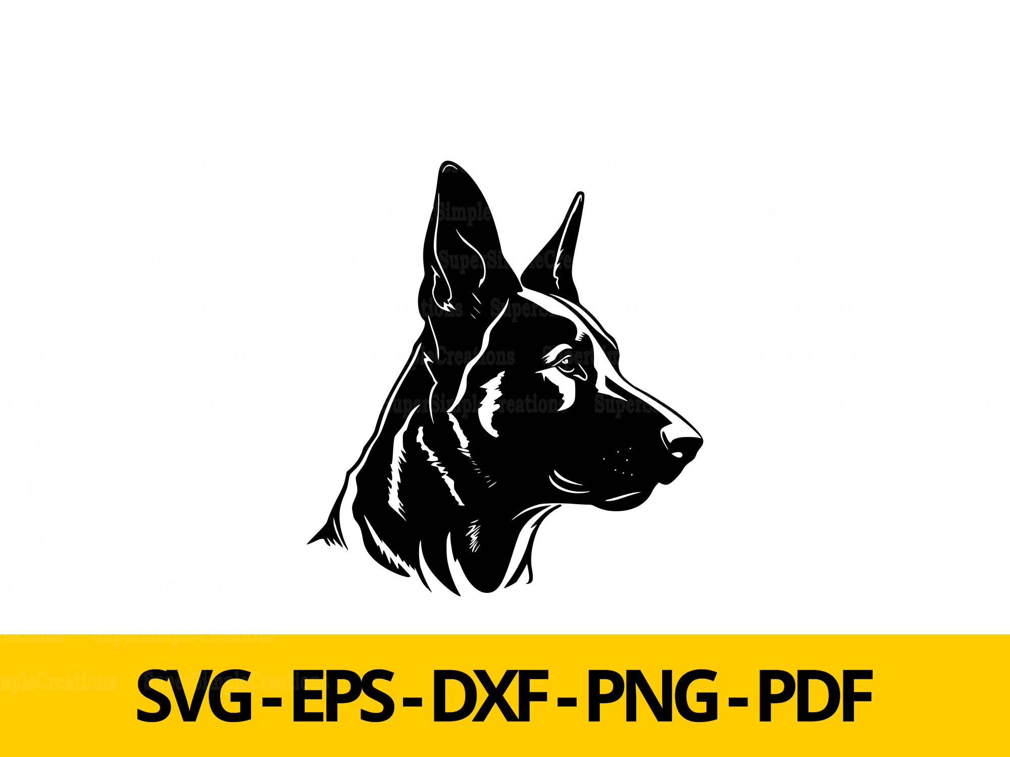 Belgian Malinois Svg - Guarding Dog Comercial Use Clipart Dog Art ...
