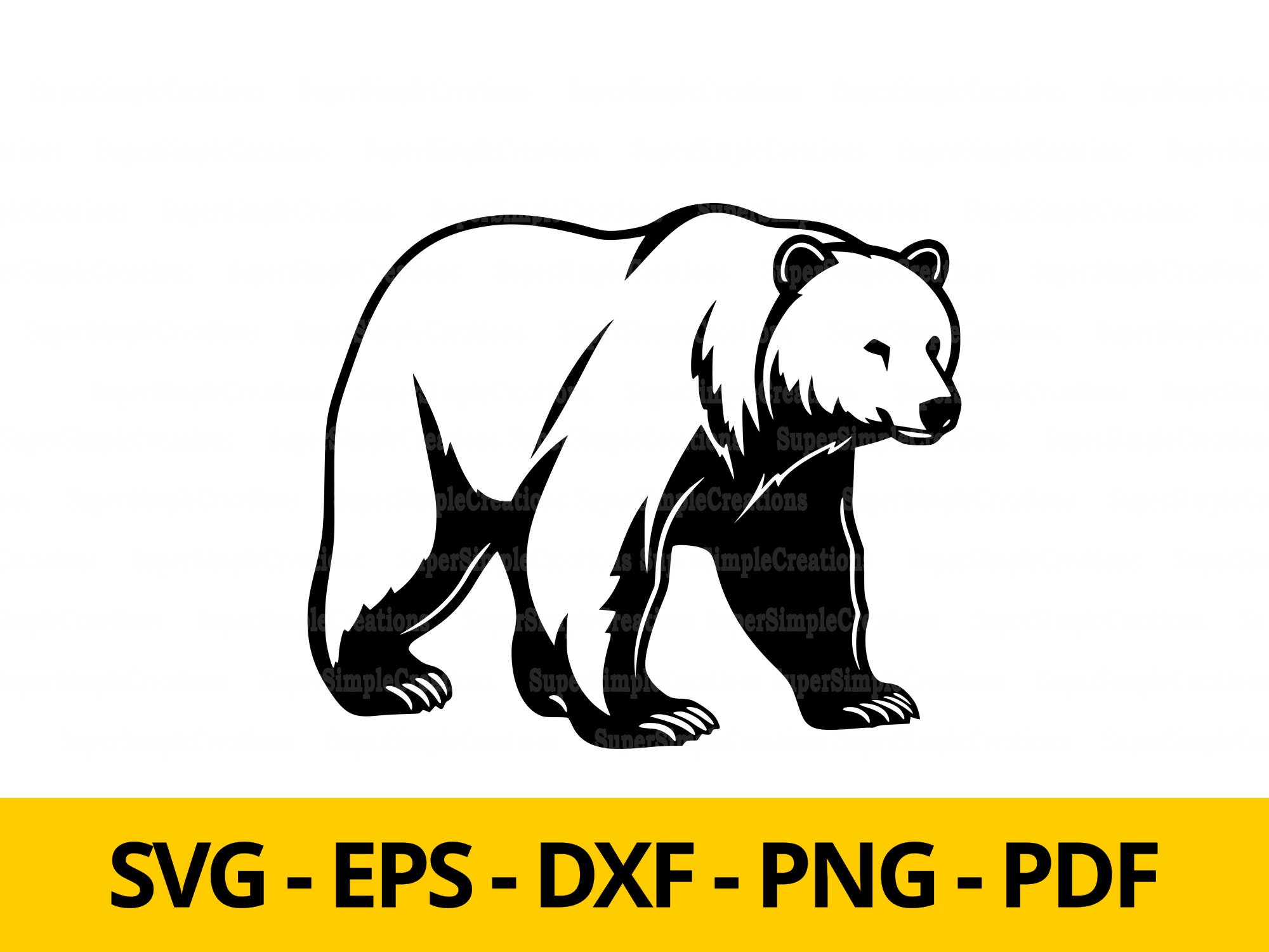 Bear Vector Design Svg Clipart Art Digital Download T-shirt Design ...