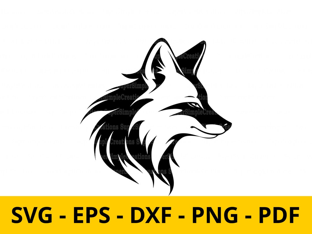 Fox Head Svg - Comercial Use Clipart Foxyart Digital Download T-shirt ...