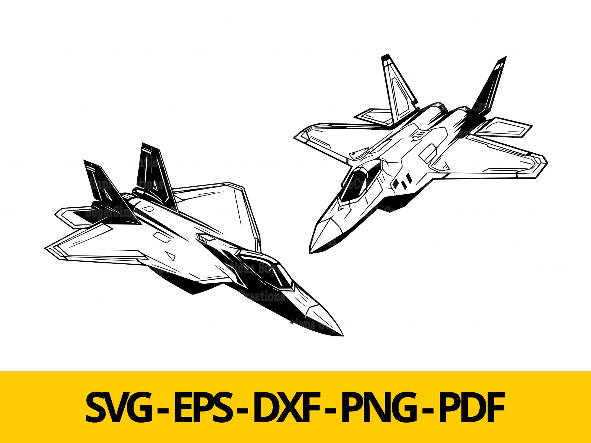 F-22 Fighting Raptor Svg, Eps, Dxf and Png | Warbird Svg| Vector Image ...