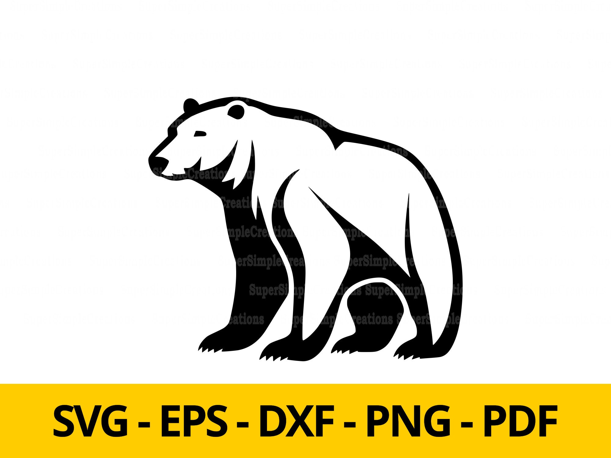 Polar Bear Vector Design Svg Clipart Art Digital Download T-shirt ...