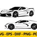 Corvette 2020 C8 Svg, Eps, Dxf and Png | Digital | Vector Image ...